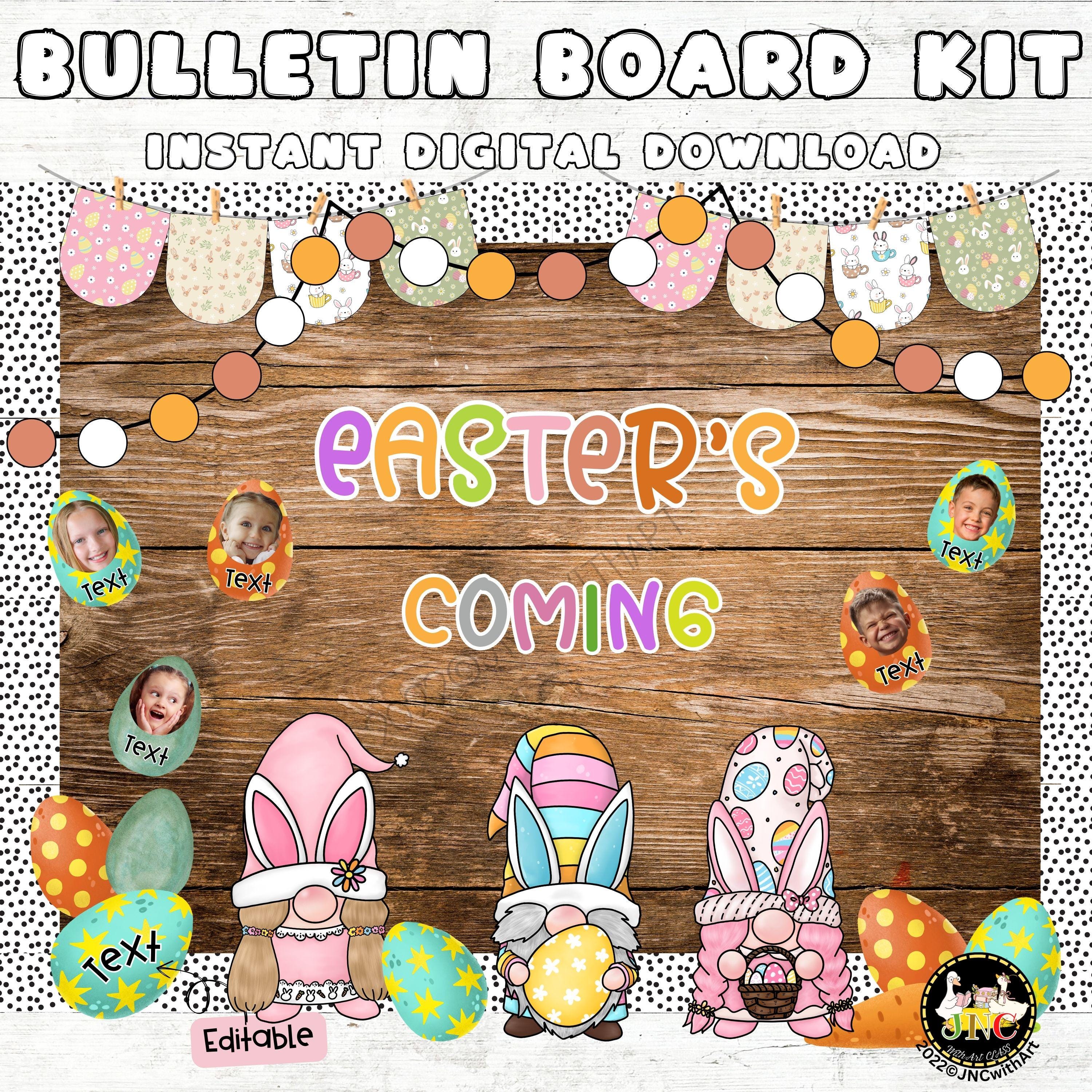 Easter Gnome Bulletin Board Kit | Hunt for Kindness Spring Classroom ...