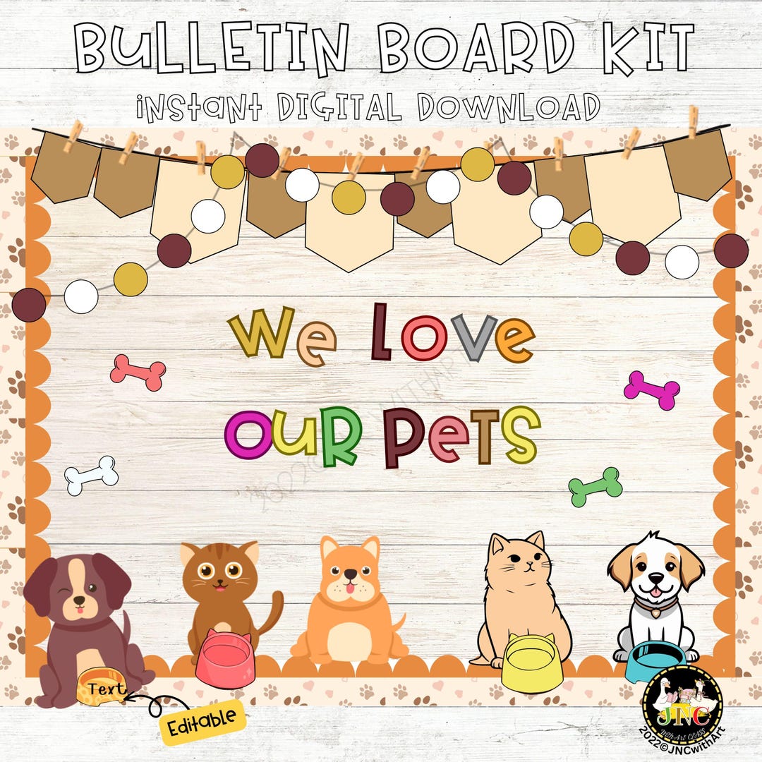 Pet Theme Bulletin Board Kit | Speech is Paw-some Classroom Decor ...