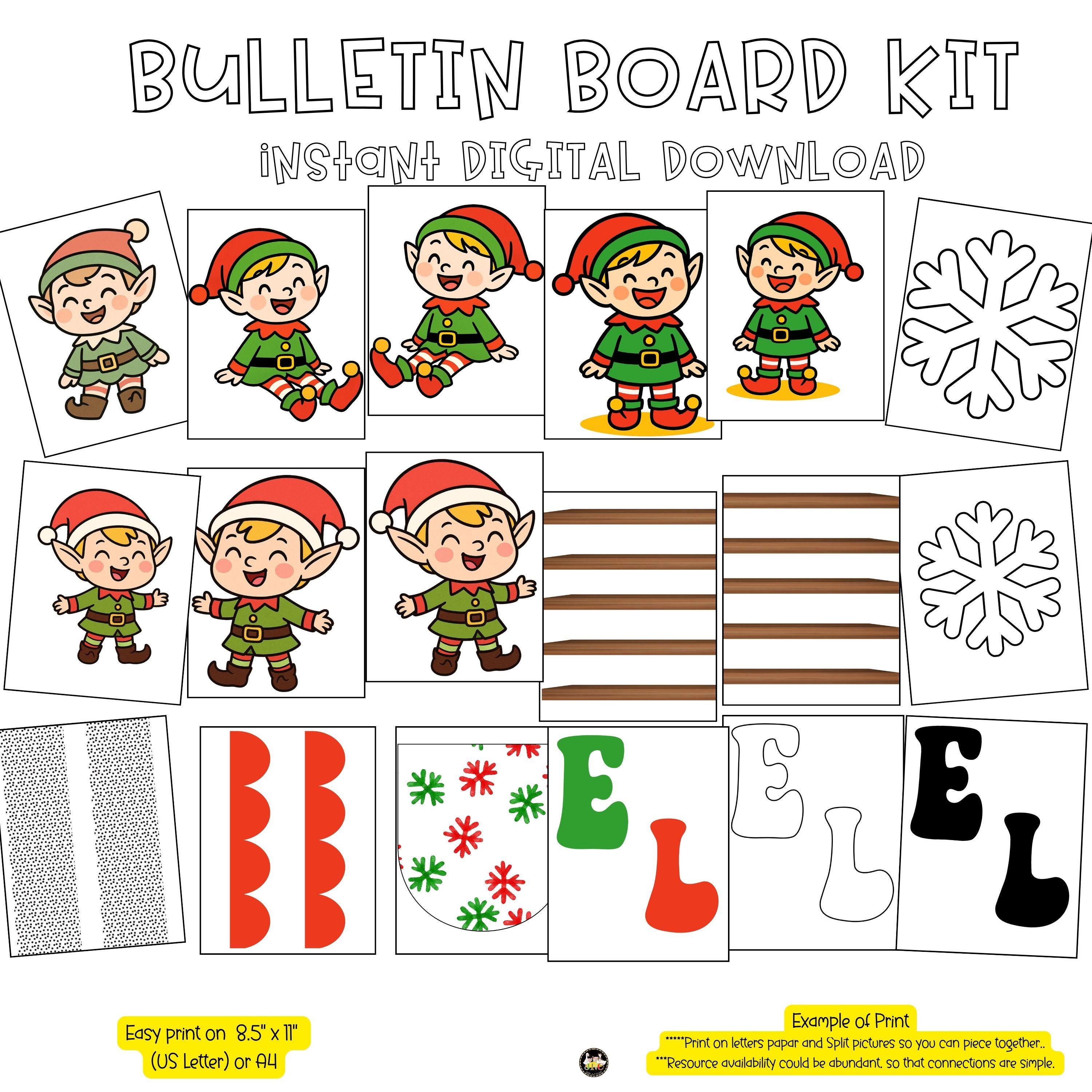 Elf Bulletin Board Kit: Christmas Classroom Decor (digital Download) - Etsy
