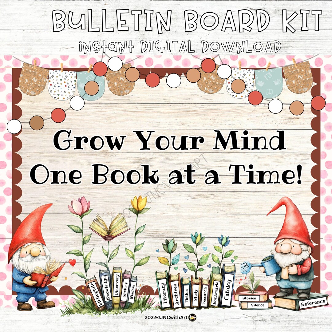 Library Bulletin Board Kit February Door Decor Motivation Positive ...