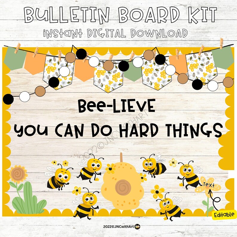Bee Kind Classroom Decor | Welcome to Our Hive Bulletin Board (digital ...