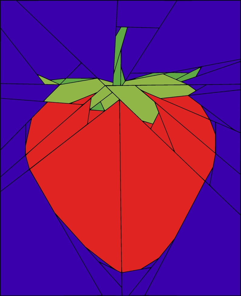 Strawberry Foundation Paper Piecing PDF Pattern - Etsy