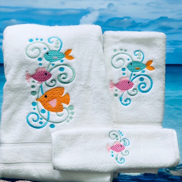 Fish Hand Towels - Etsy