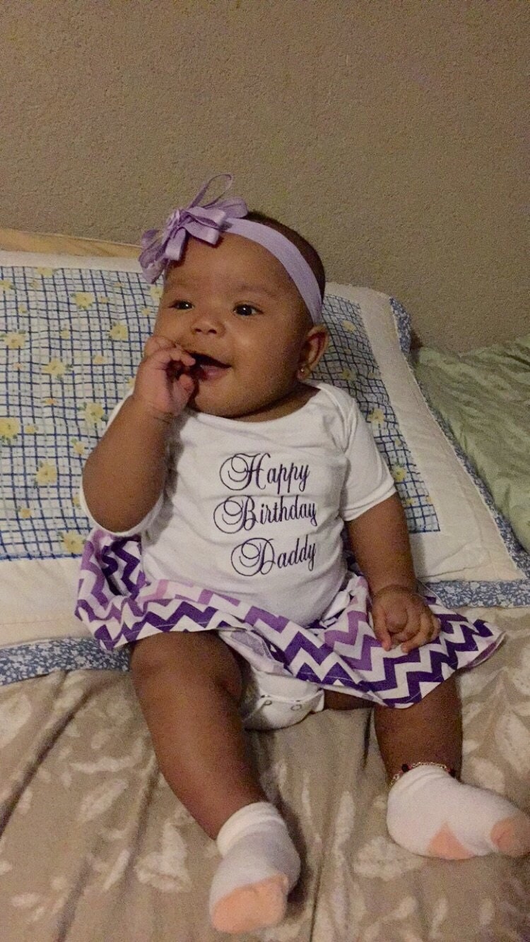 Personalized Baby Girl Bodysuit outfit to say Happy Birthday | Etsy