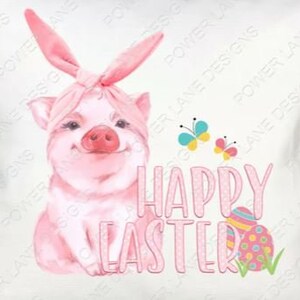 Easter T-shirt, Girls Happy Easter Piggy Tee, Adorable,pig Easter ...