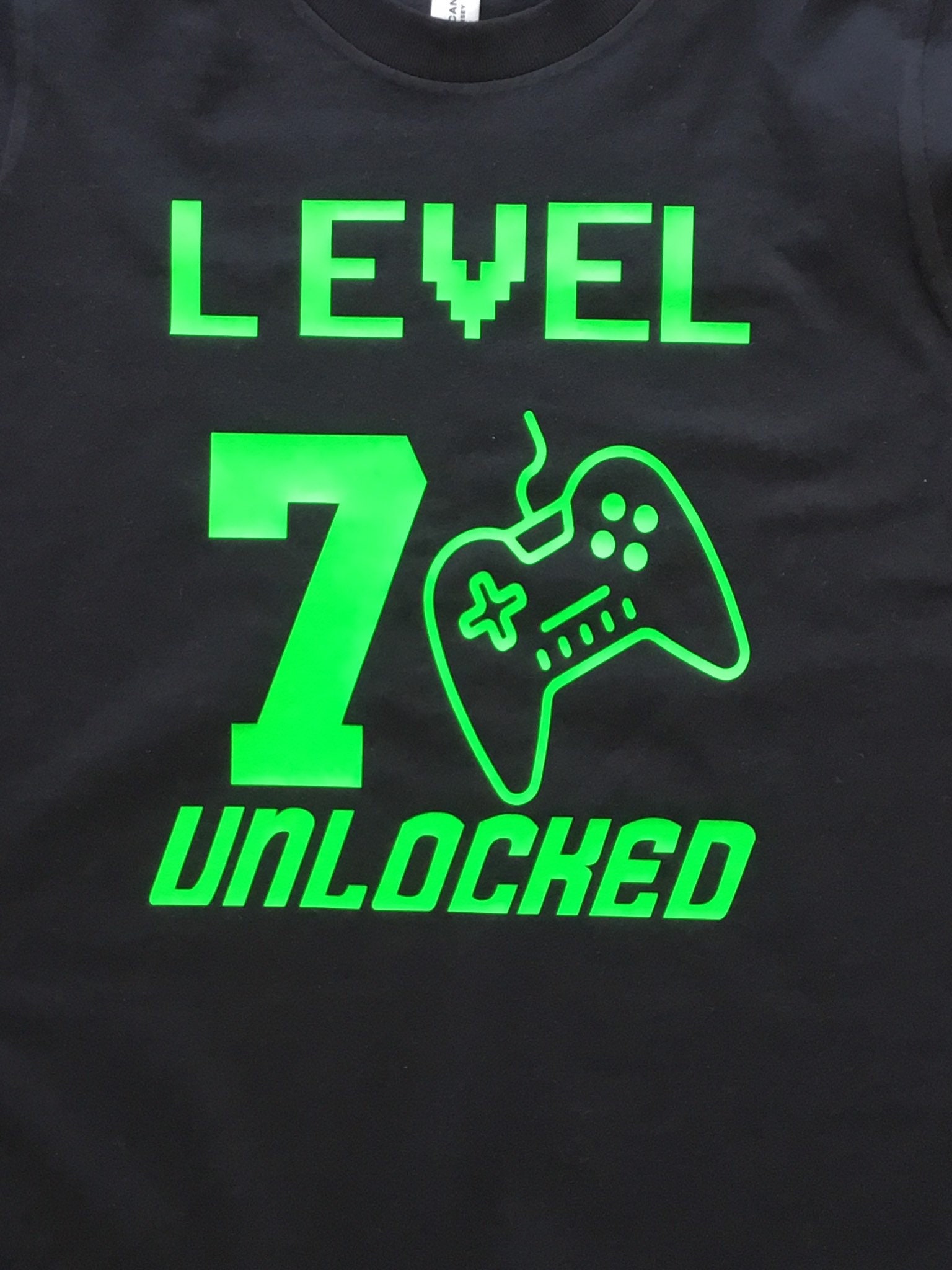 Gaming Number Birthday Shirt, 7th Birthday, Boys Level 7 Unlocked ...