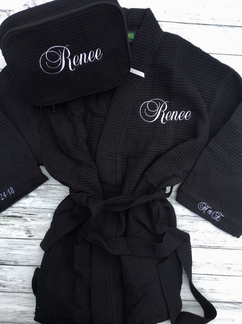 Bridal Party Robes, Personalized Waffle Robes, Monogrammed Cotton Robes ...
