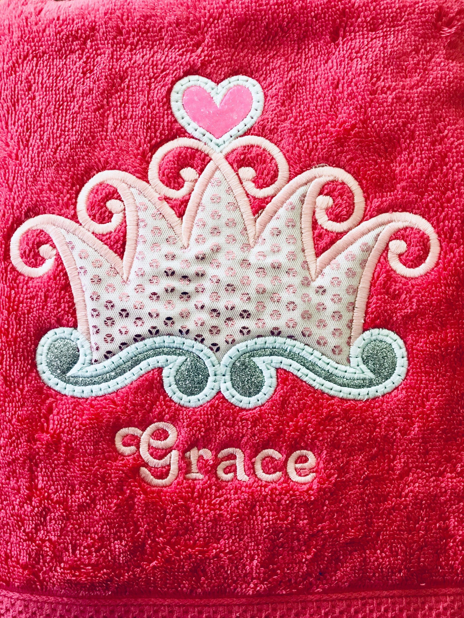 Princess Crown Bath Towel Personalized for Free, Princess Gifts in Kids ...