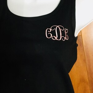 Monogram Tank Top, Embroidery Monogram Racerbacks, Monogram Bridemaids ...