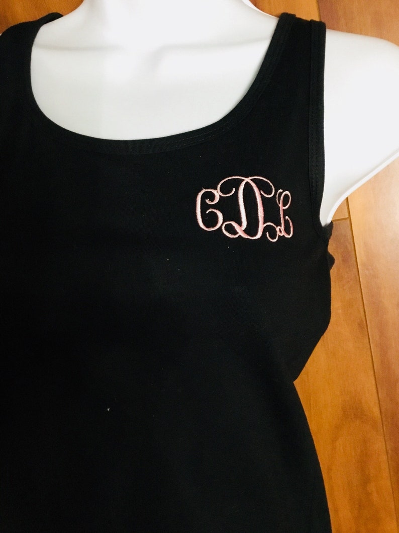 Monogram Tank Top, Embroidery Monogram Racerbacks, Monogram Bridemaids ...