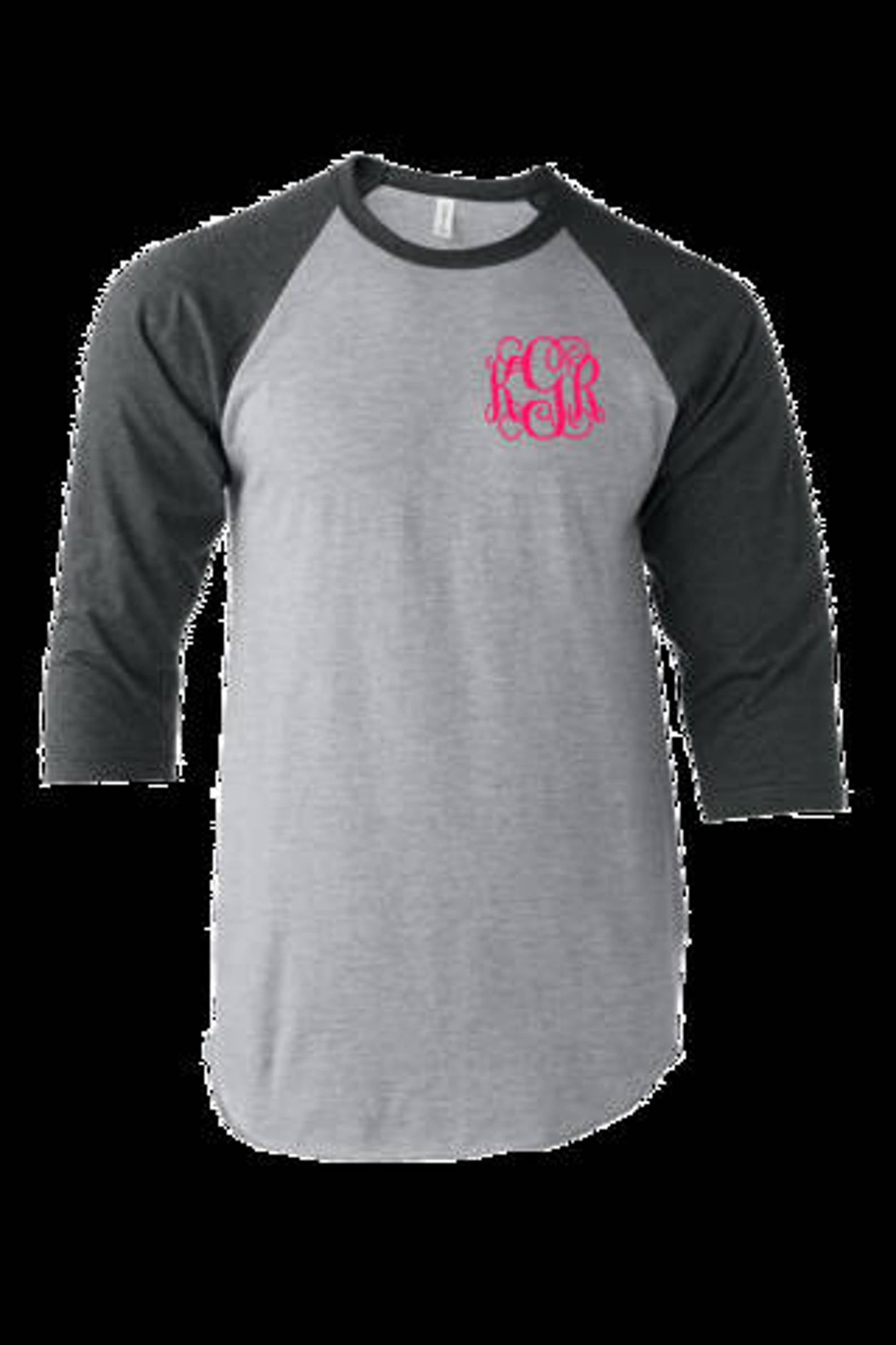 Monogrammed t-shirts all sizesMonogramed Raglan's | Etsy