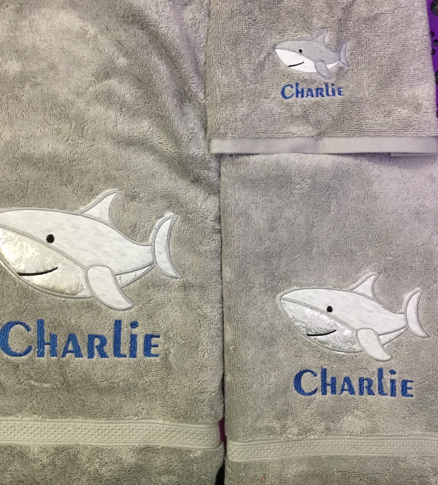 Bath Towels Shark Bath Towels for Kids Personalized Kids | Etsy