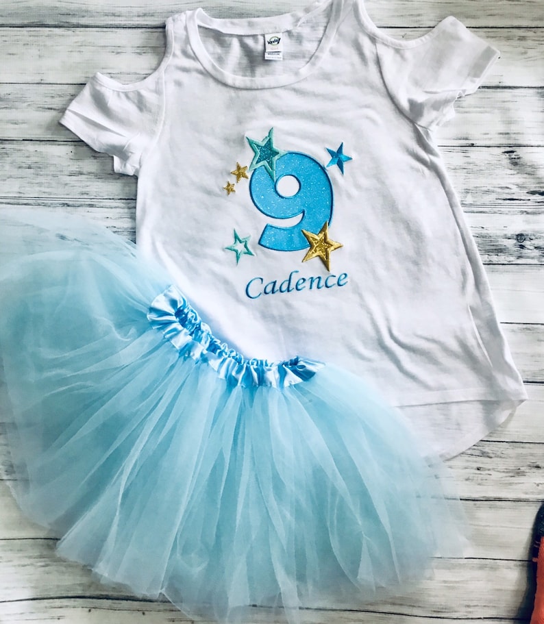 Birthday Outfit for Girls, 9th Birthday Outfit for Girls, Ninth ...