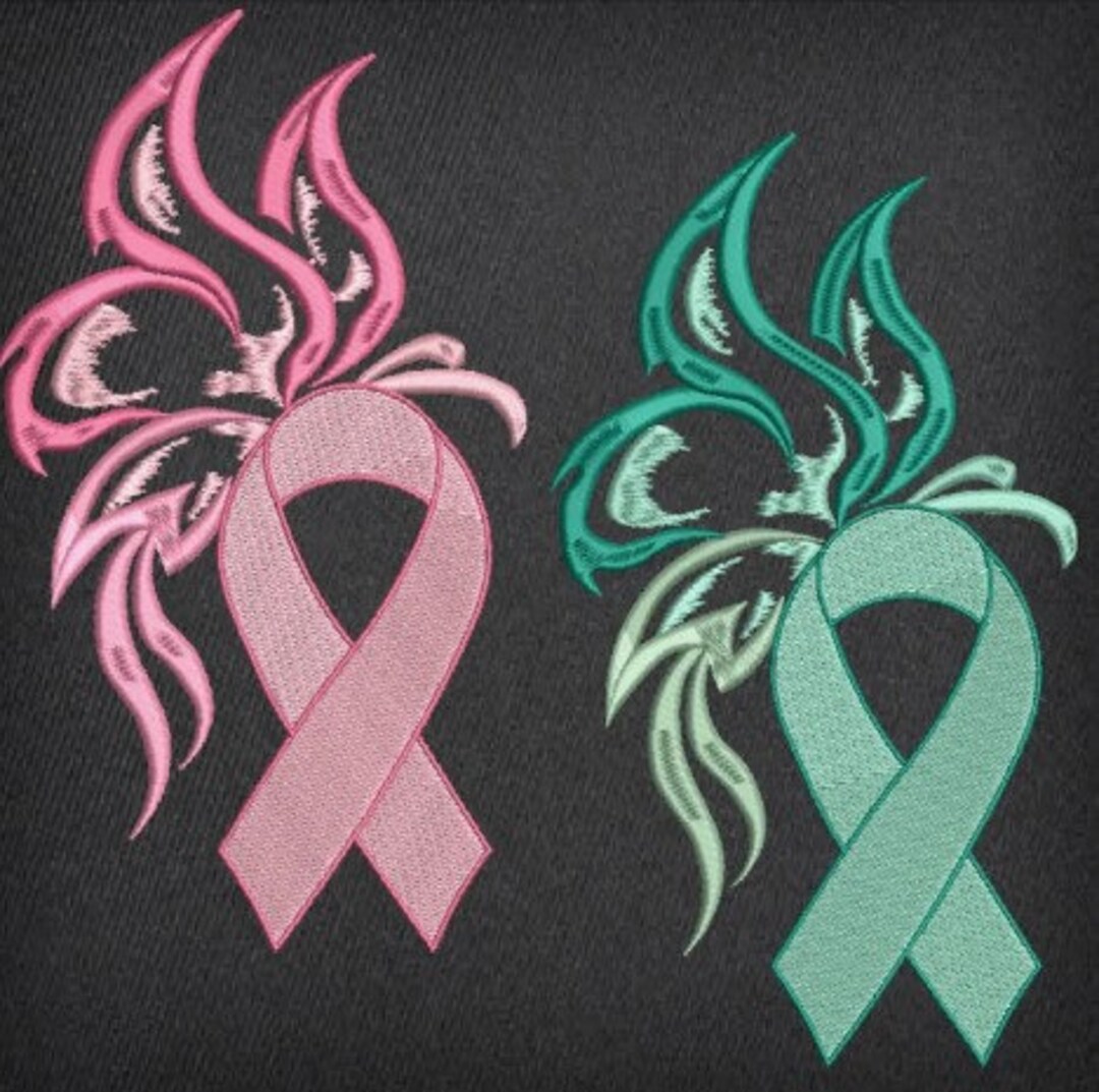 Cancer Awareness Embroidery Design, Breast Cancer Gifts, Ovarian Cancer ...