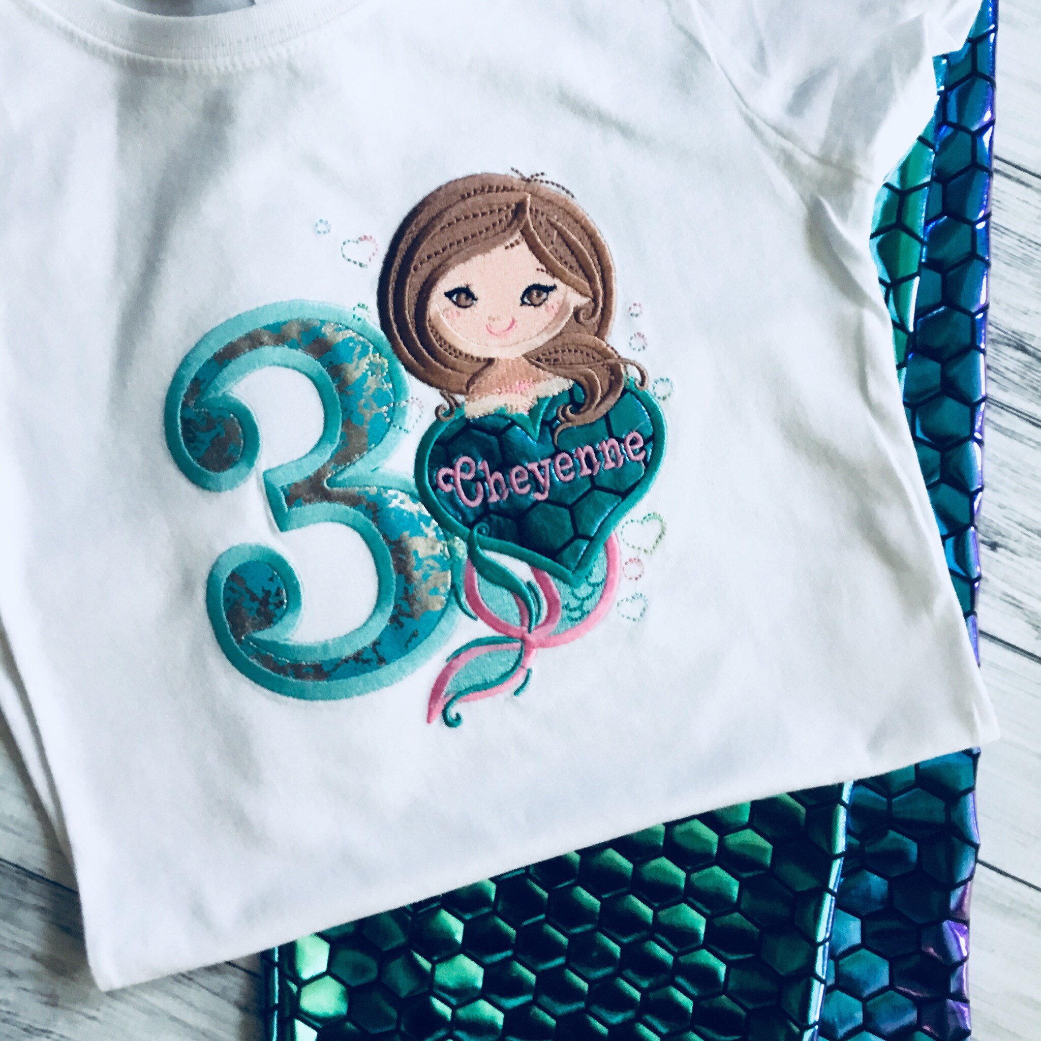 Mermaid Birthday Personalized shirt or outfit 3rd birthday | Etsy