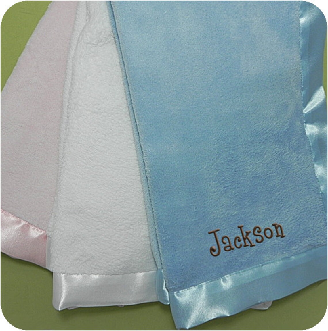 Christening Bib, Blanket & Bodysuit Gift Set Personalized With ...