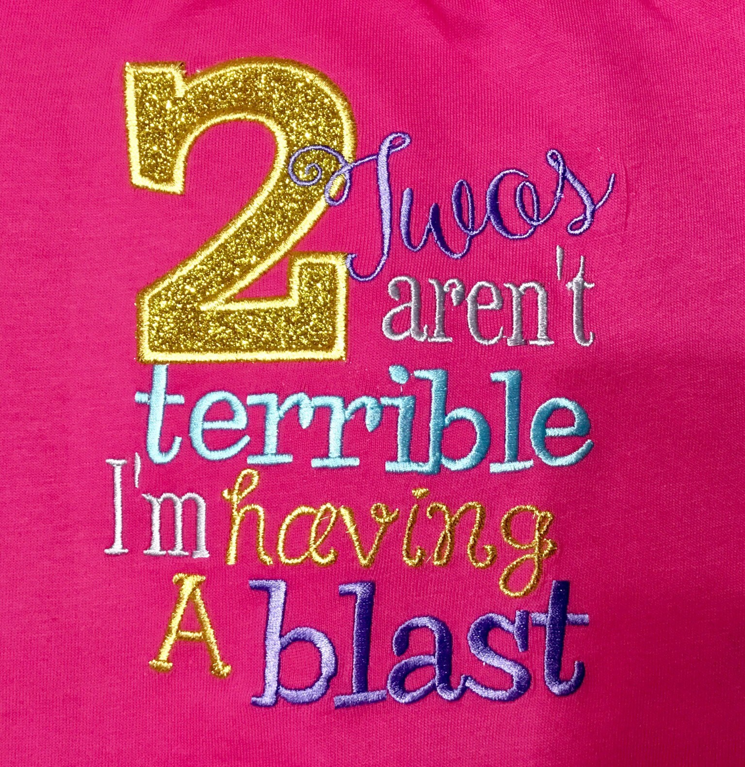Terrible Two's, Two Year Olds, Age 2, Birthday Gifts, Toddler T-shirts ...