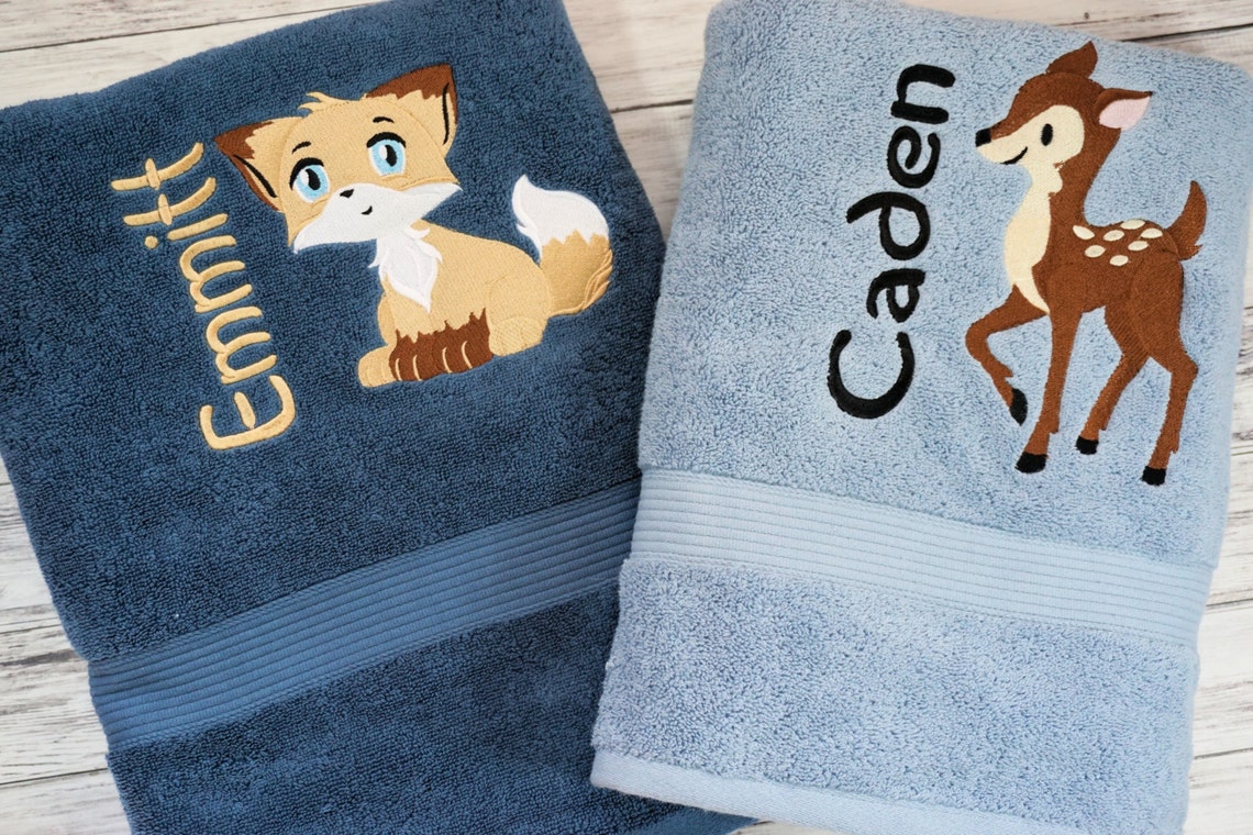 Personalized Kids Bath Towel Deer Towel Among Other Themes - Etsy