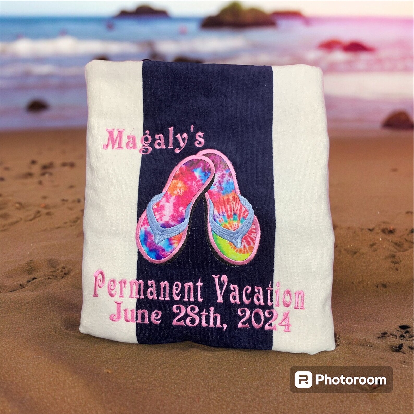 Retirement Gift for Teacher Personalized Beach Towel in Soft 100% Terry ...