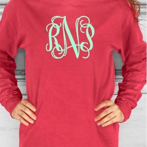 Monogrammed T-shirts All Sizes,monogramed Raglan's, Personalized T ...
