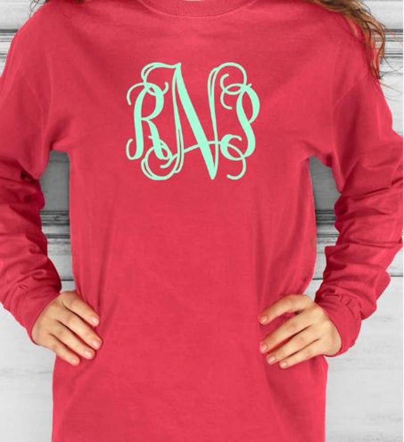 Monogrammed T-shirts All Sizes,monogramed Raglan's, Personalized T ...