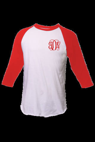 Monogrammed t-shirts all sizesMonogramed Raglan's | Etsy