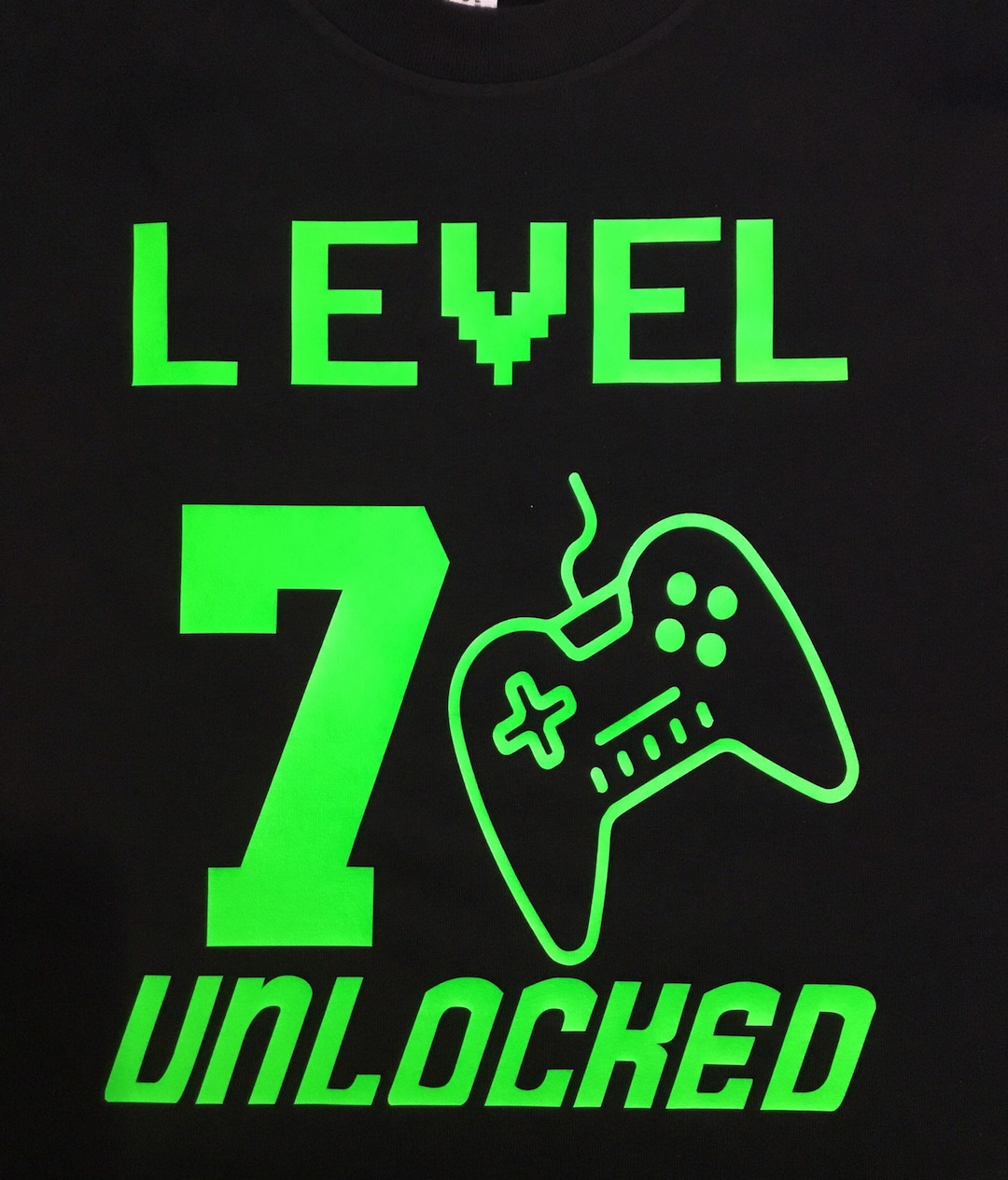 Gaming Number Birthday Shirt, 7th Birthday, Boys Level 7 Unlocked ...