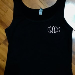 Monogram Tank Top, Embroidery Monogram Racerbacks, Monogram Bridemaids ...