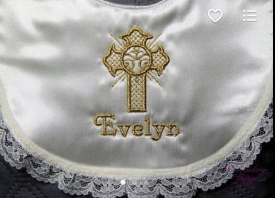 Baptism Bibs, Personalized Bibs for Christening Day, Baby Girl Bibs ...