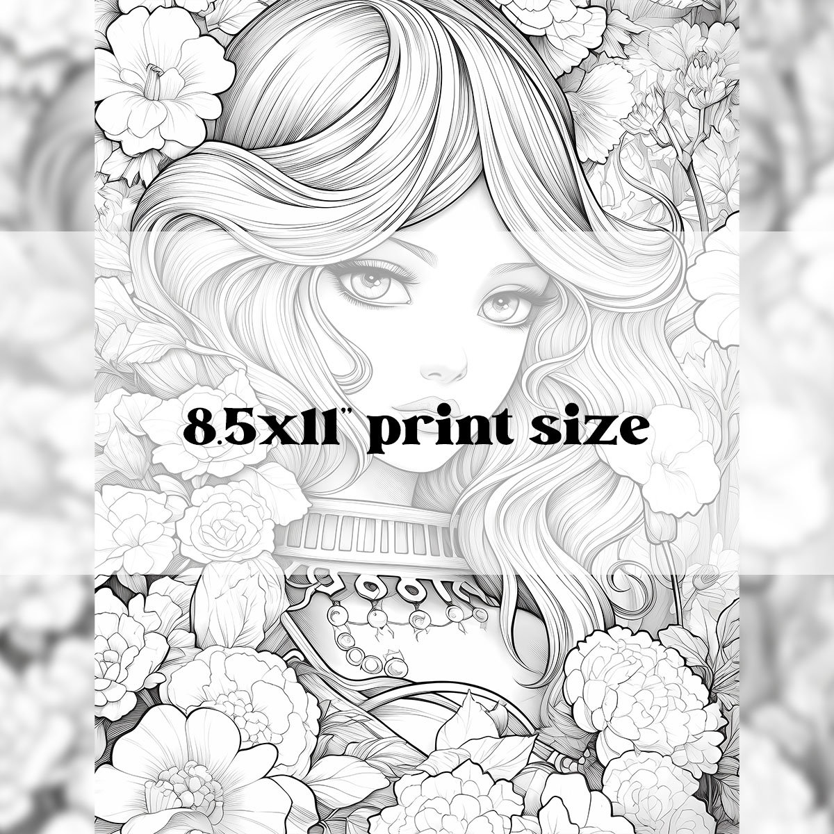 20 Printable Fantasy Anime Princess Coloring Pages - Etsy