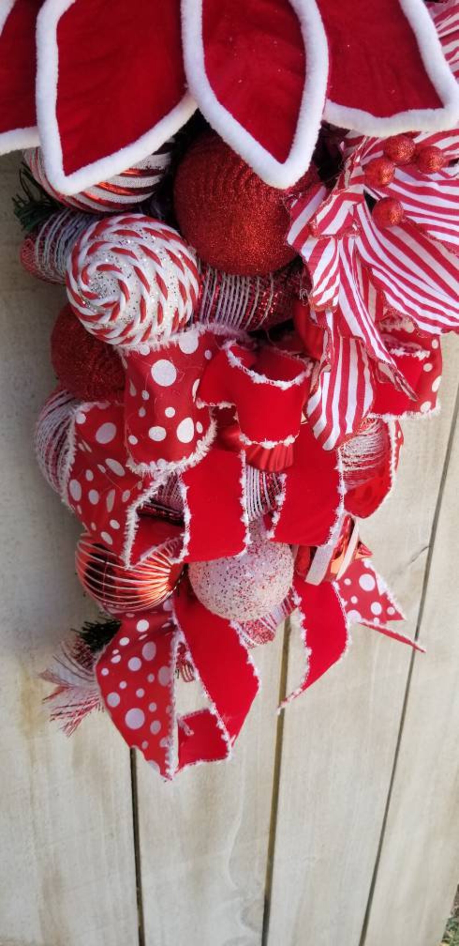 Gorgeous Christmas Swag Swag With Candy Canes Christmas Swag Etsy