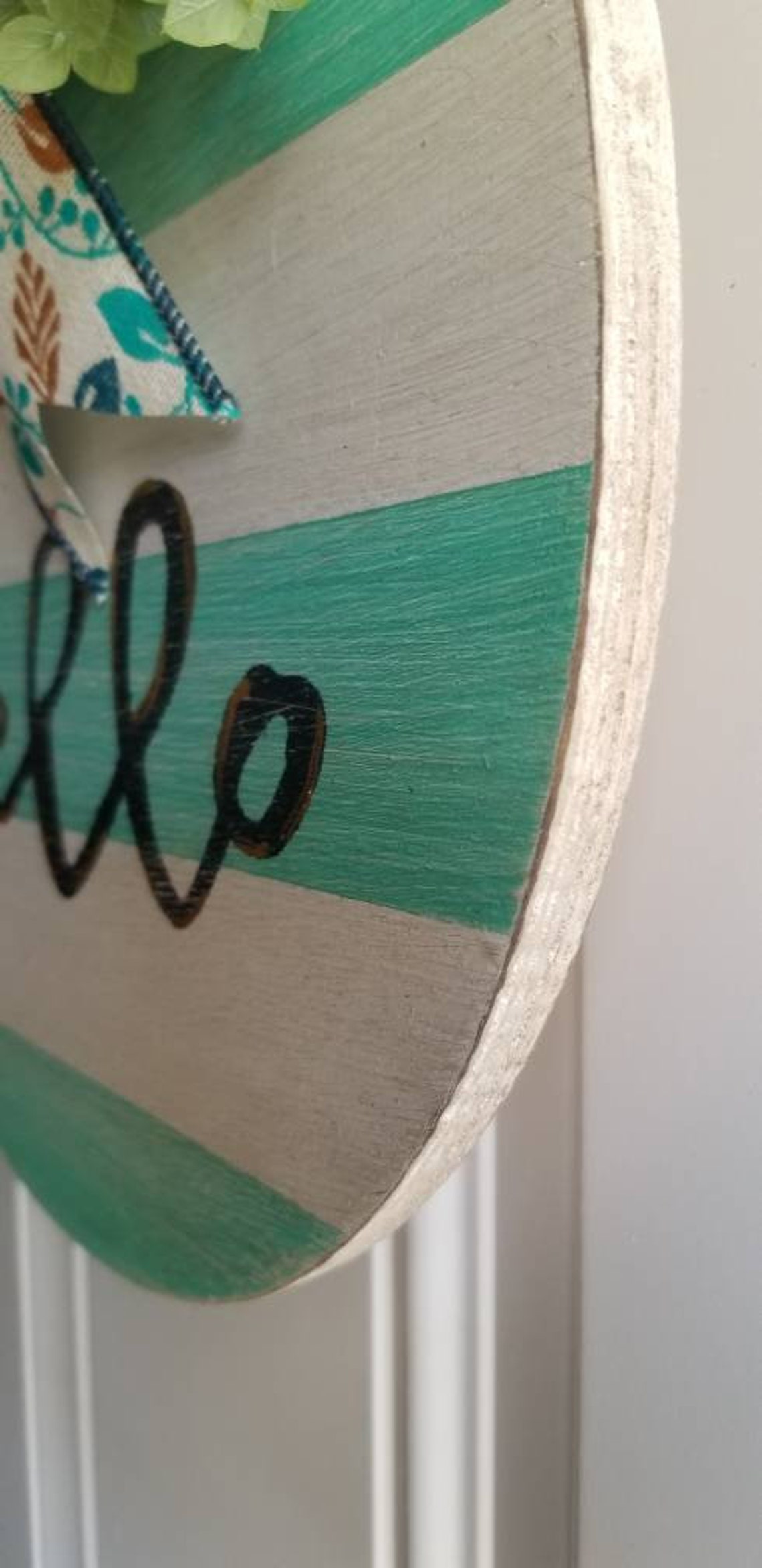 Round Door Hanger, Circle Wood Door Hanger, Circle Door Hanger, Wood ...