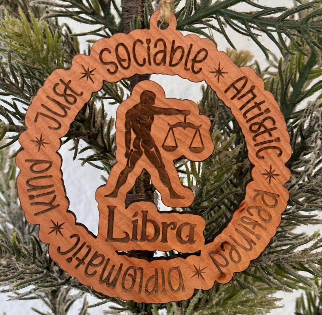 Handcrafted Libra Zodiac Ornament – Made With Salvaged Humboldt County ...