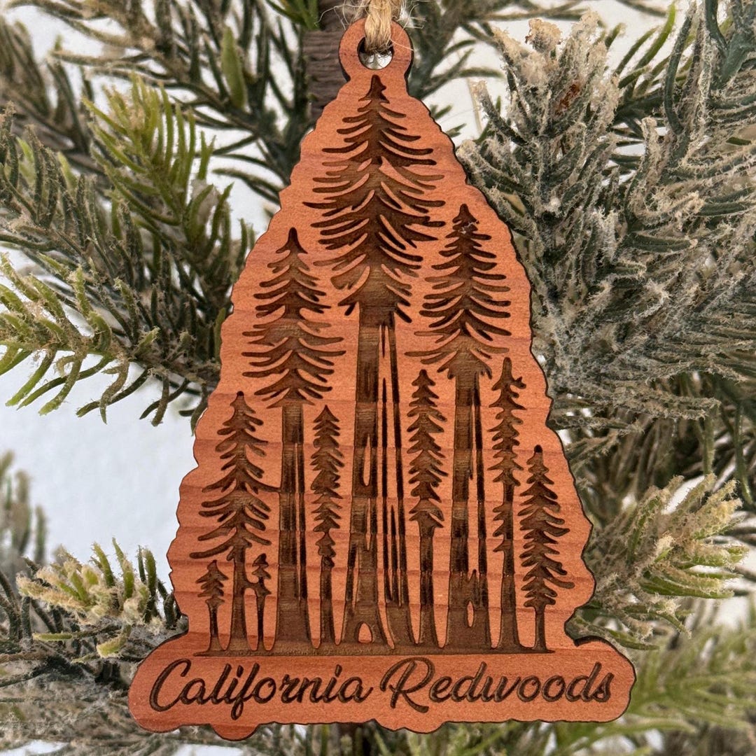 Handcrafted Redwood Ornament Salvaged Humboldt County Redwood With ...