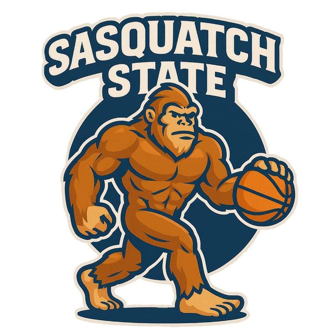Sasquatch State Basketball Sticker - Etsy