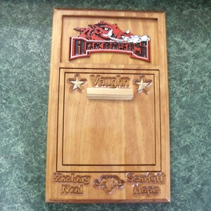 Custom Carved Message Board With Hand Painted Logo - Etsy