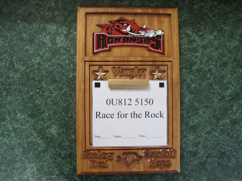 Custom Carved Message Board With Hand Painted Logo | Etsy