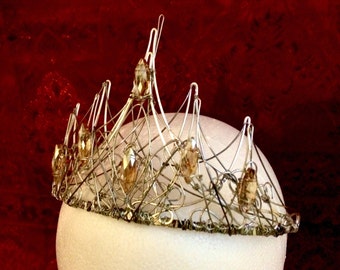 Epic Magenta, Sapphire Blue and Gold Wire Crown for Festivals, Cosplay ...