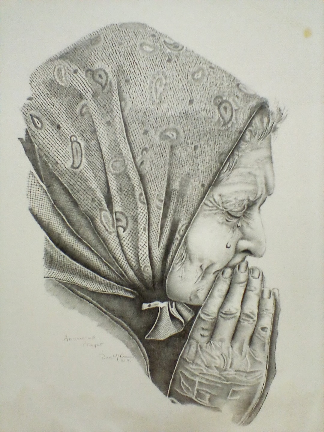 Answered Prayer, Original Pencil Drawing - Etsy