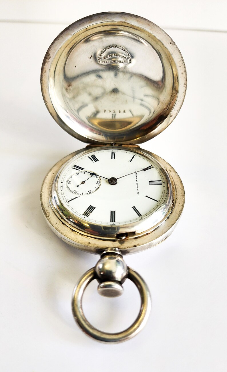 Antique, Serviced, 15 Jewel Waltham, Railroad Grade- Appleton Tracy, 1878 , Sterling Silver ...