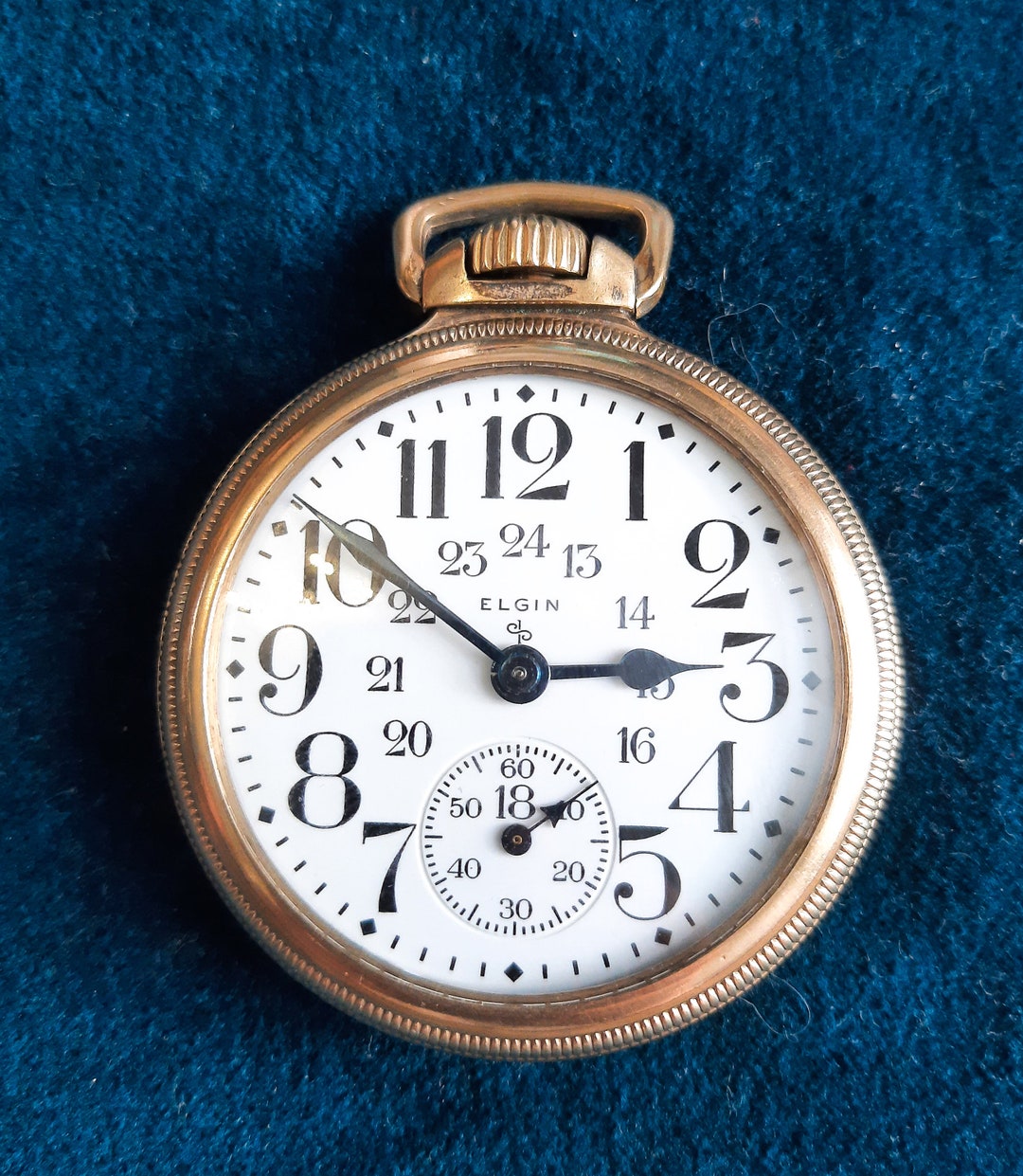 Antique, Serviced, Railroad Elgin Pocket Watch Grade 571, 21 Jewel ...