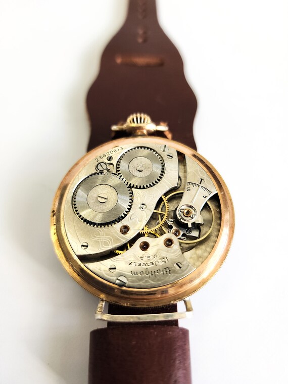 Antique, Serviced, 15 Jewel Waltham dual tone Pocket … - Gem
