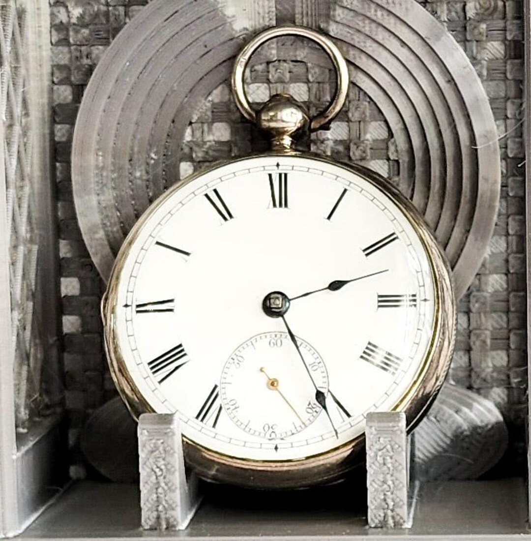 Antique, Serviced, English Fusee Hallmarked 1839, 9 Jewels, Sterling ...