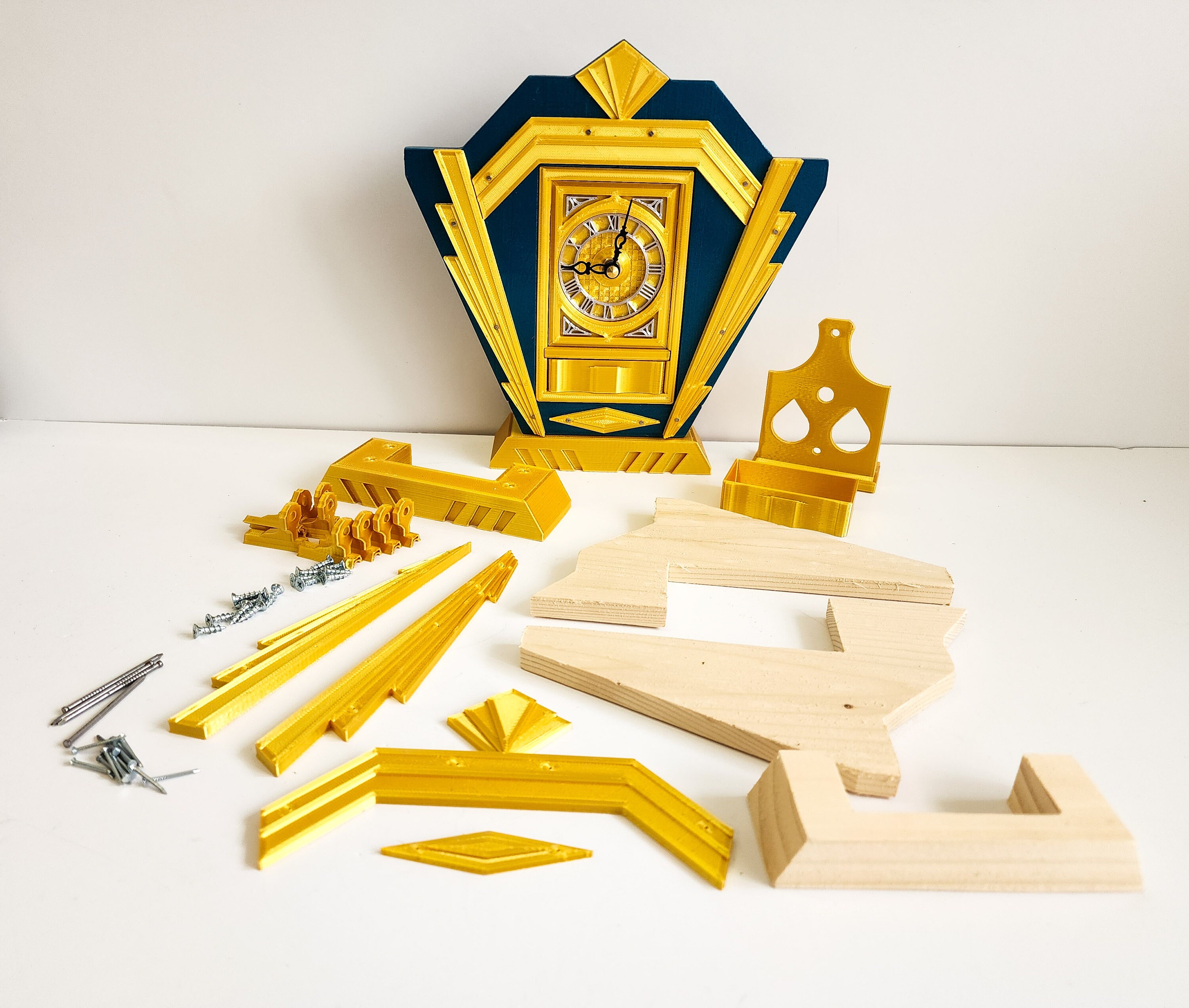 Novelty Clock, Modular, DIY Kit, Collectible. Model Art Deco gold - Etsy