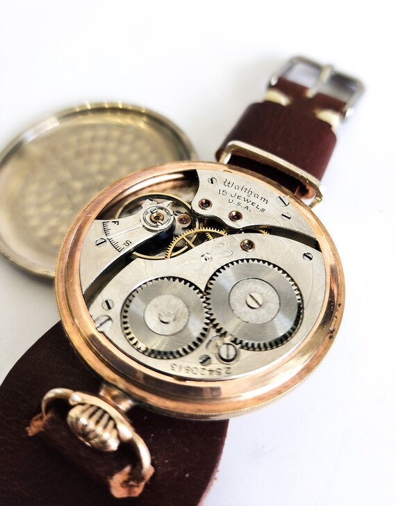 Antique, Serviced, 15 Jewel Waltham dual tone Pocket … - Gem