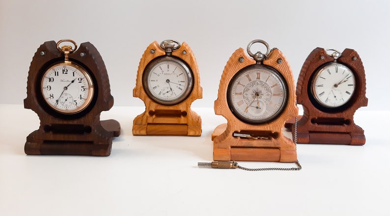 Victorian Reproduction Black Forest Pocket Watch Case and Display wood ...