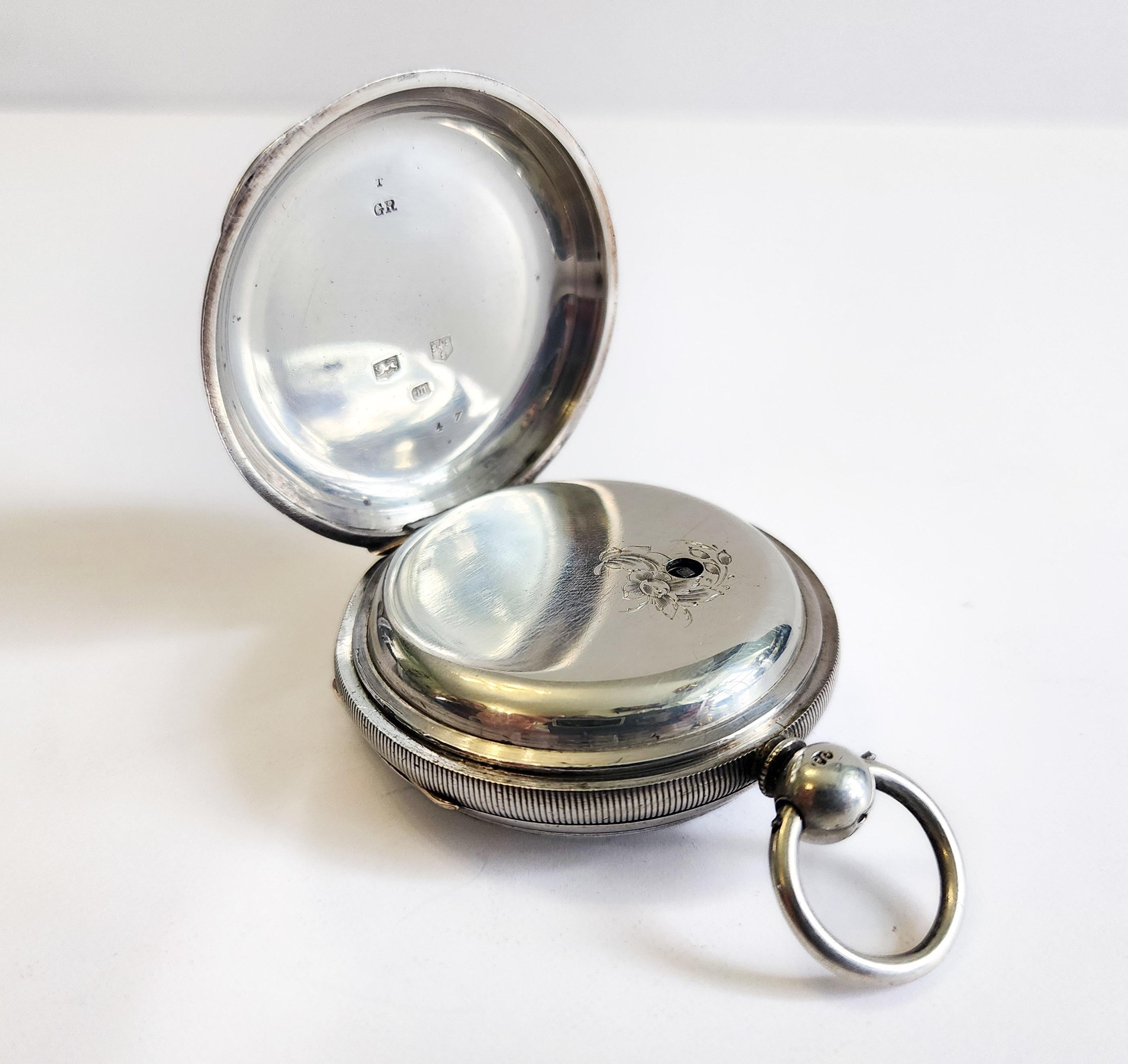 Antique, Serviced, Rare Railroad English Fusee, Solid Silver Pocket ...