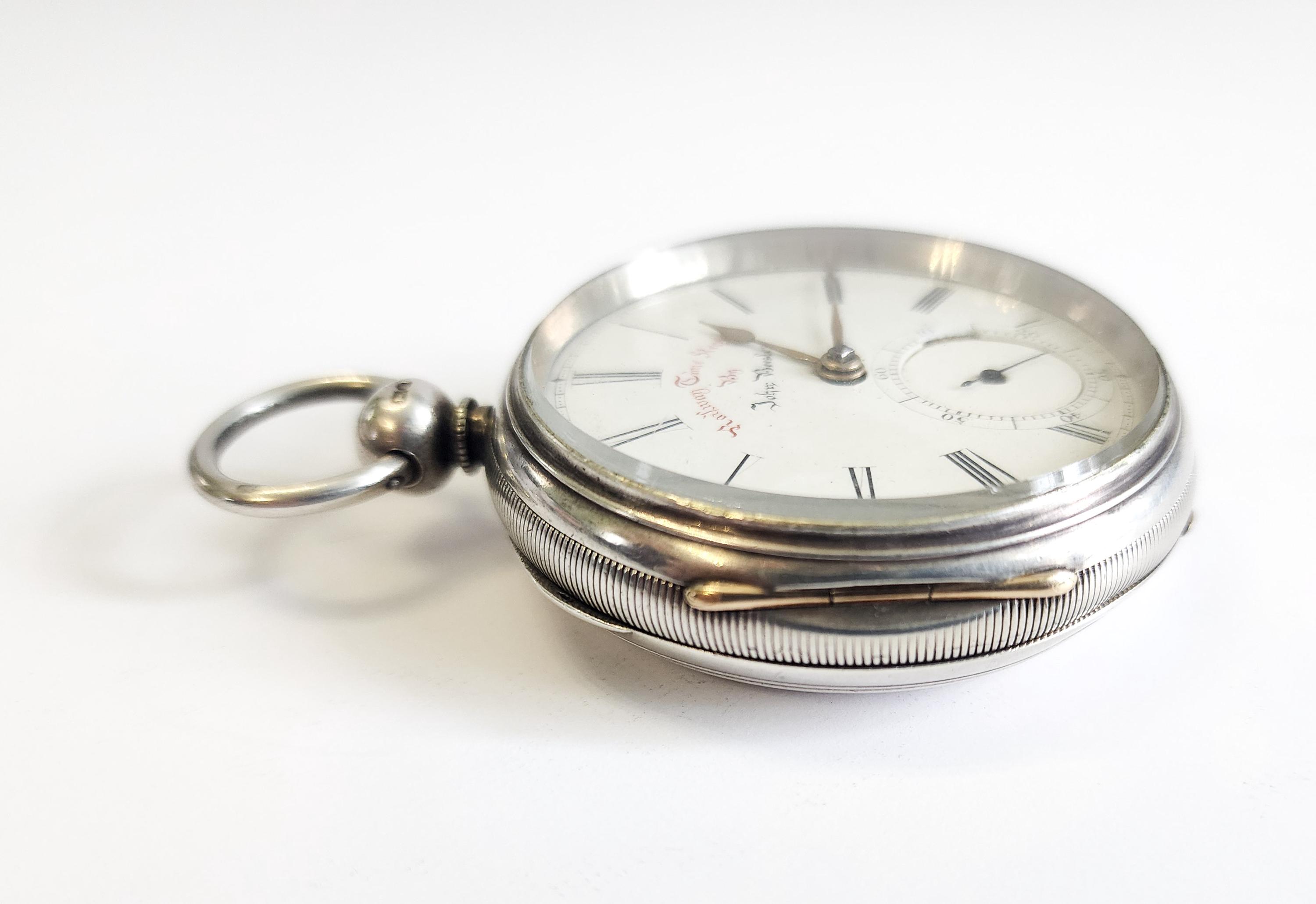 Antique, Serviced, Rare Railroad English Fusee, Solid Silver Pocket ...