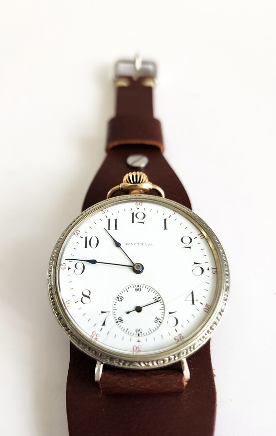 Antique, Serviced, 15 Jewel Waltham dual tone Pocket … - Gem