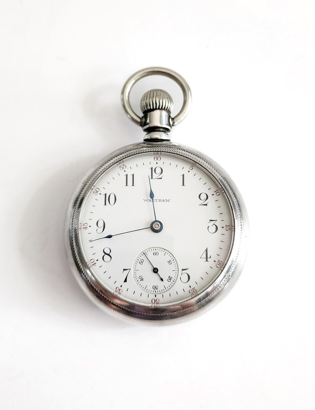 Antique, Serviced, Waltham 15 Jewel Pocket Watch, Silver Plated, 1909 - Etsy